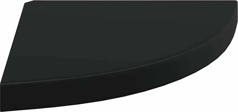 323920  Floating Corner Shelves 2 pcs Black 35x35x3,8 cm MDF 323920