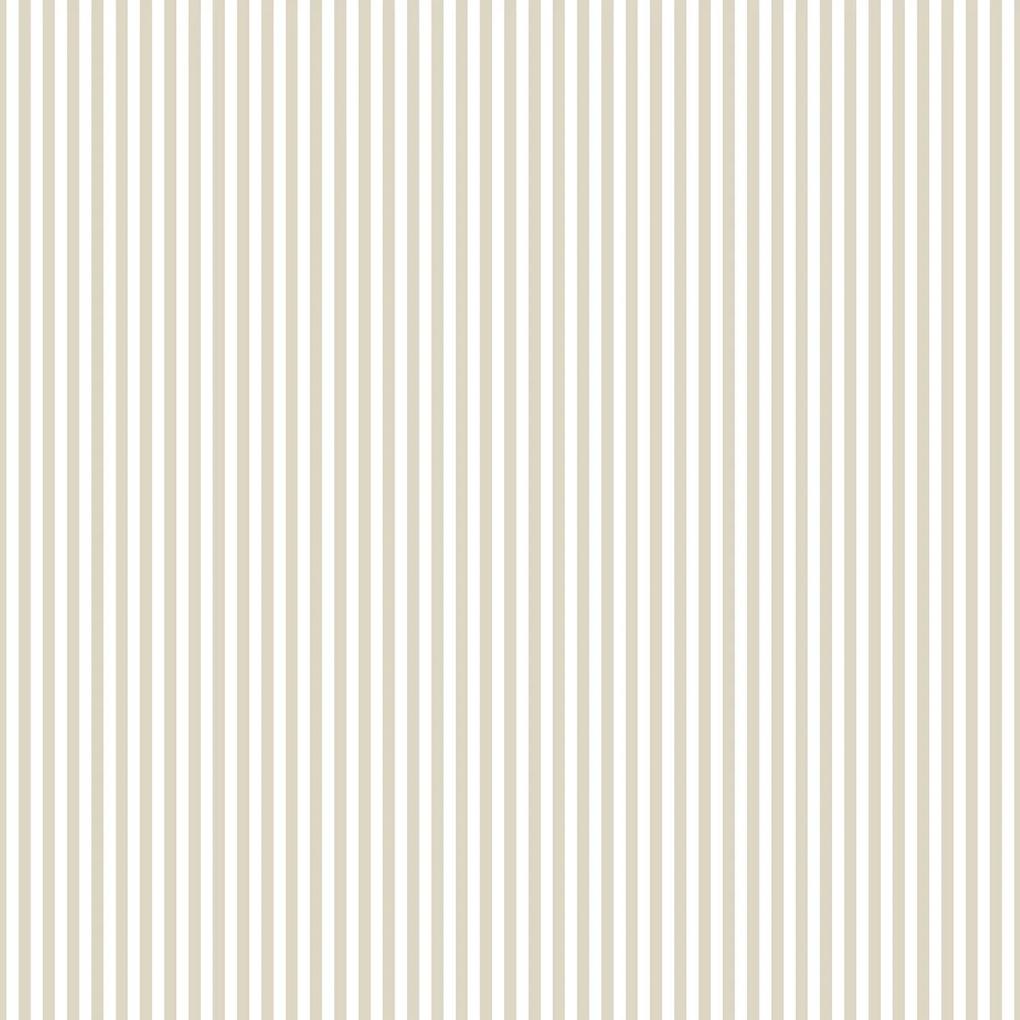 Béžovo-bílá vliesová tapeta na zeď, proužky, pruhy, 14867, Happy, Parato