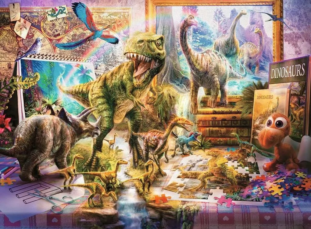 Puzzle ravensburger 120008637 dinosauří útěk