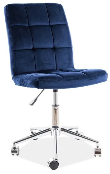 Expedo Dětská židle KEDE Q-020 VELVET, 45x87-97x40, bluvel 86, modrá