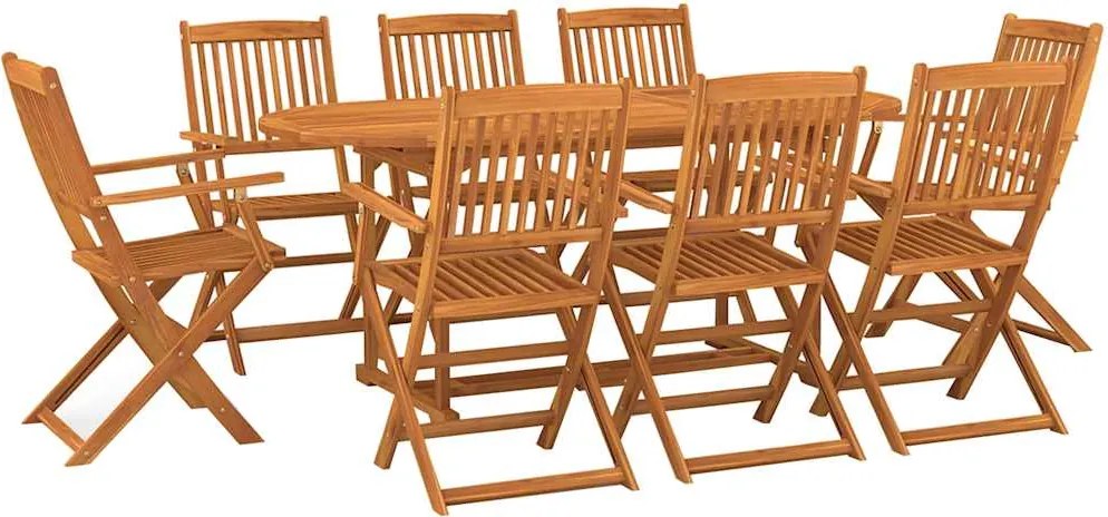 9dílný zahradní jídelní set 180x90x75 cm masivní akáciové dřevo 3086971