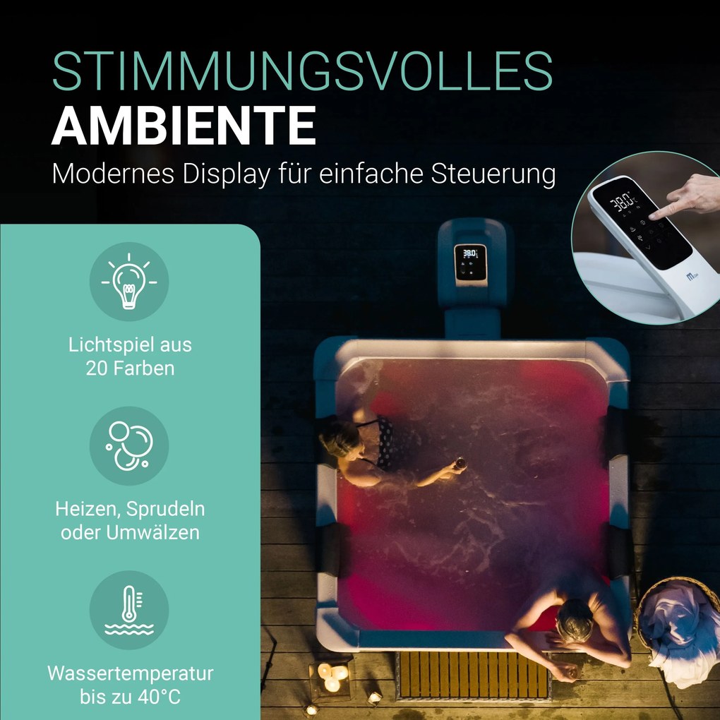 Juskys Vířivka Oslo s LED osvětlením Velikost: Oslo Plus