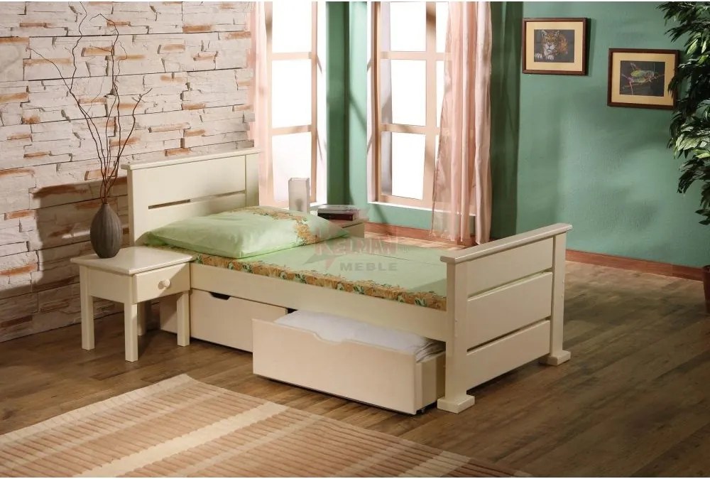 Dětská postel s úložným prostorem OKTAVIA, masiv borovice MEBLOBED