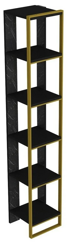 Knihovna Polka Black and Gold