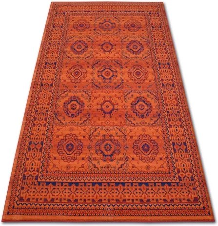Makro Abra  Kusový vlněný koberec VERA 3240 Rezavý modrý 120 x 180