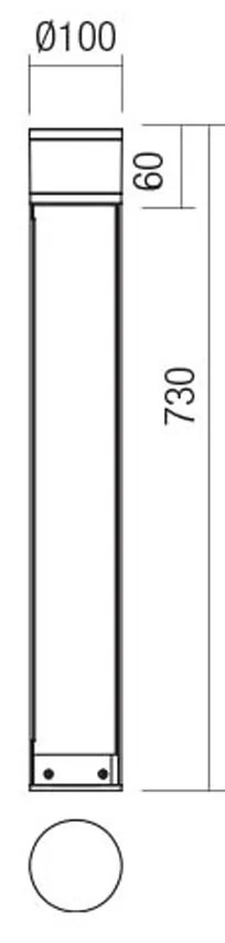 Redo 90057 stojací LED svítidlo Pod se zásuvkou, tmavě šedá, 7W, 3000K, 73cm