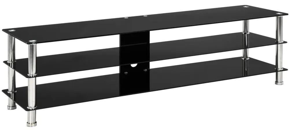 280090 vidaXL TV stolek černý 150 x 40 x 40 cm tvrzené sklo
