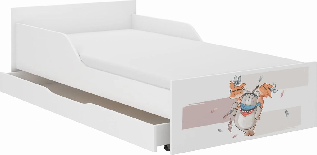 Wooden Toys Dětská postel PUFI 160x80 MEDVÍDEK
