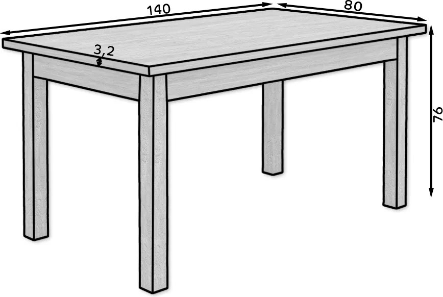 ADRK Furniture Rozkládací stůl RODOS 7 TA-S4-S-B015