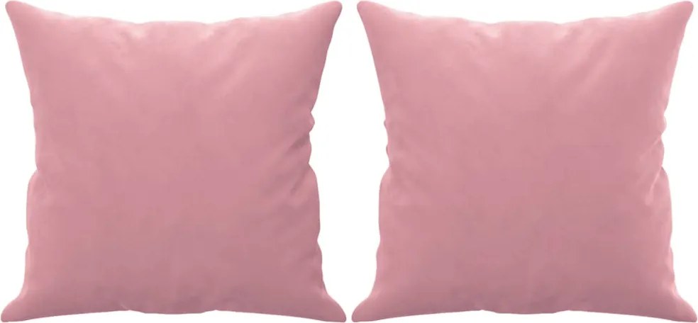 2místná pohovka s polštáři růžová 120 cm samet 3200938