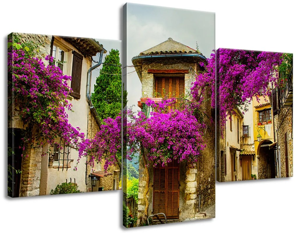 Gario Obraz na plátně Staré město v Provence - 3 dílný Velikost: 90 x 60 cm