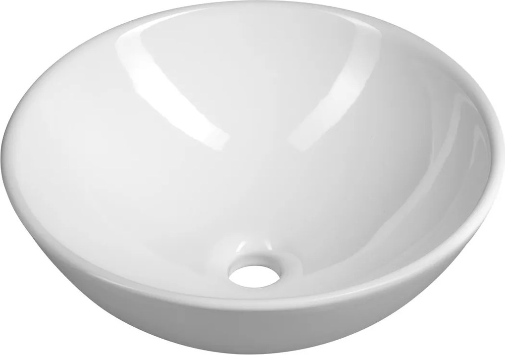 Aqualine Aqualine, Keramické umyvadlo na desku, průměr 40cm, bílá, 40155