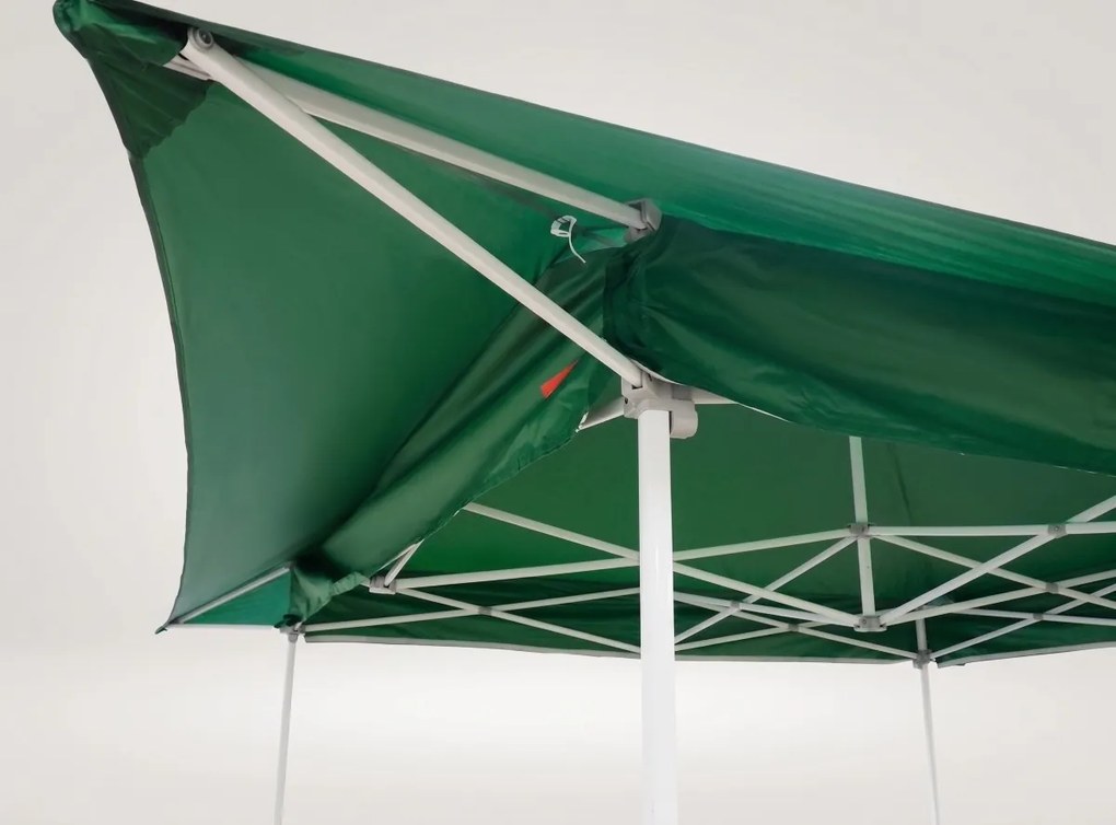 Ocelový rychlorozkládací stan 3 × 3 m se stříškou, Černá