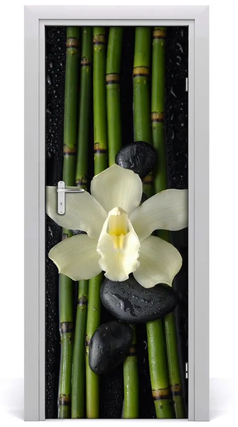 Fototapeta samolepící Orchidej a bambus 75x205cm