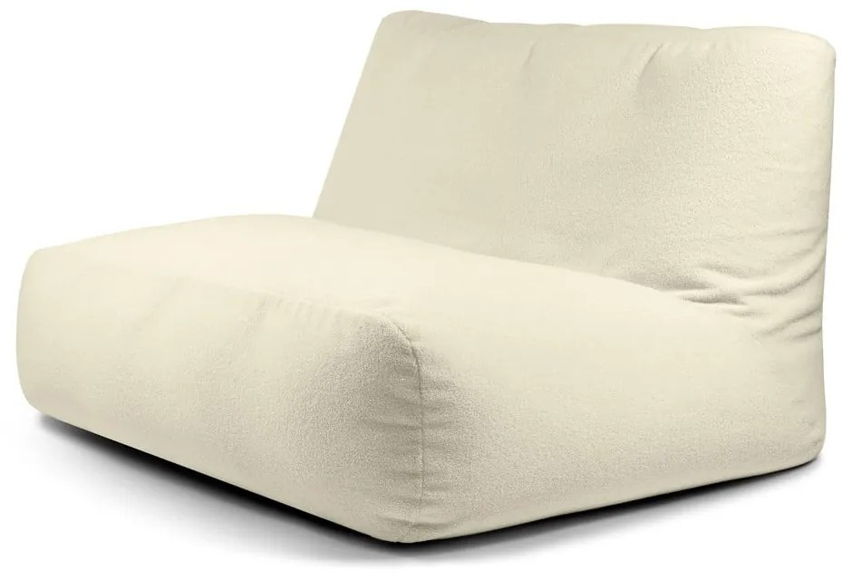 Krémový sedací vak z textilie bouclé Sofa Tube – SLOWDOWN
