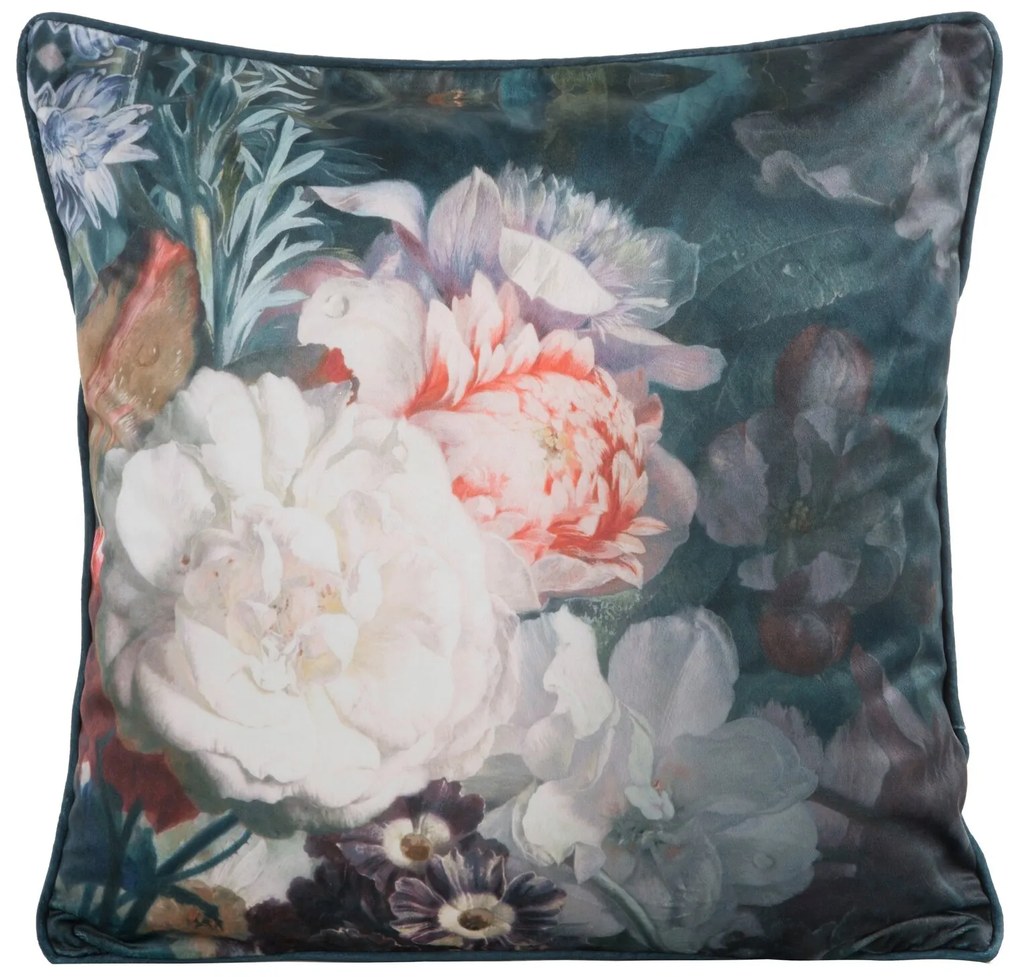 DEKORAČNÍ POVLAK NA POLŠTÁŘ VELVET111 45X45 CM KVĚTY