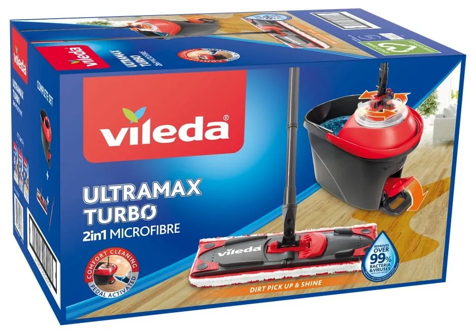 Set kyblíku a mopu na podlahu Vileda Ultramax turbo 2v1 microfibre