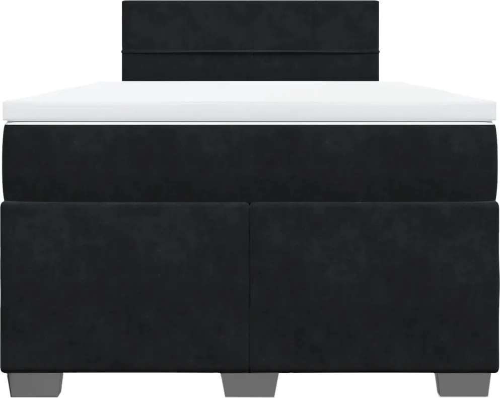Box spring postel s matrací černá 120 x 200 cm samet 3286284