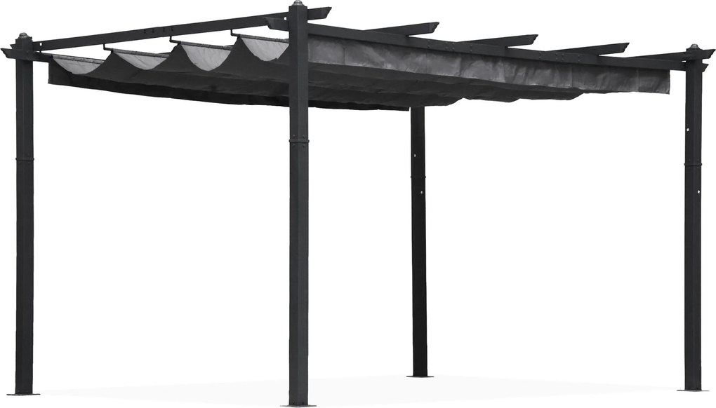 Zahradní pergola s posuvným střešním systémem Zenia 3x4 m šedá