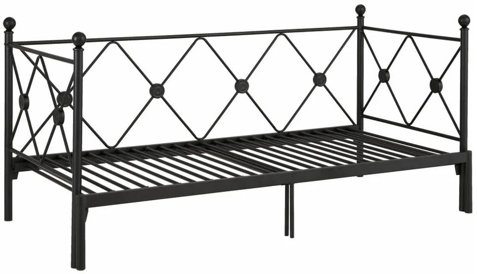 Černá rozkládací jednolůžková postel Støraa Johnson, 90/180 x 200 cm