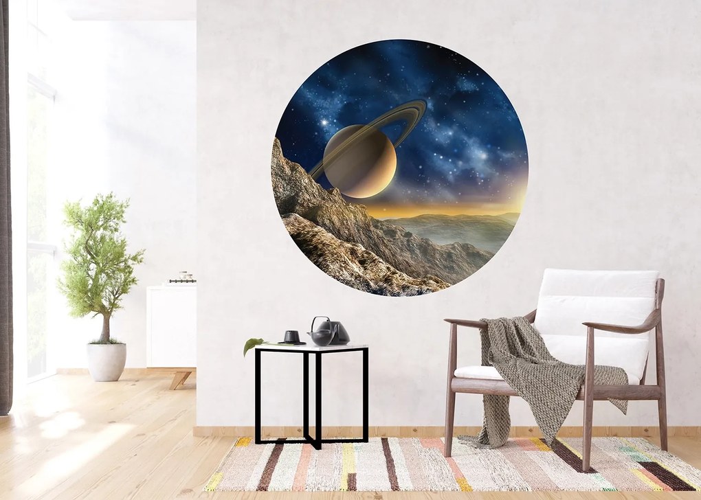 Samolepící vliesová fototapeta na zed' Východ Saturnu | 140 x 140 cm | DCR3315
