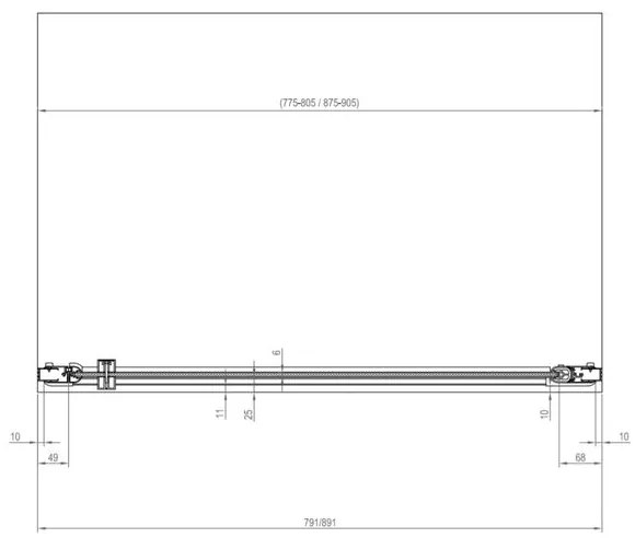 Ravak Chrome Sprchové dveře 80 Transparent Satin 0QV40U00Z1 CSD1-80