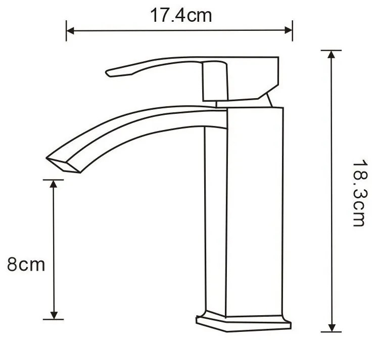 Mexen Libra umyvadlová baterie, Černá - 745100-70