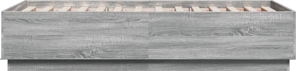 Rám postele s LED osvětlením šedý sonoma 75 x 190 cm kompozit 3209672
