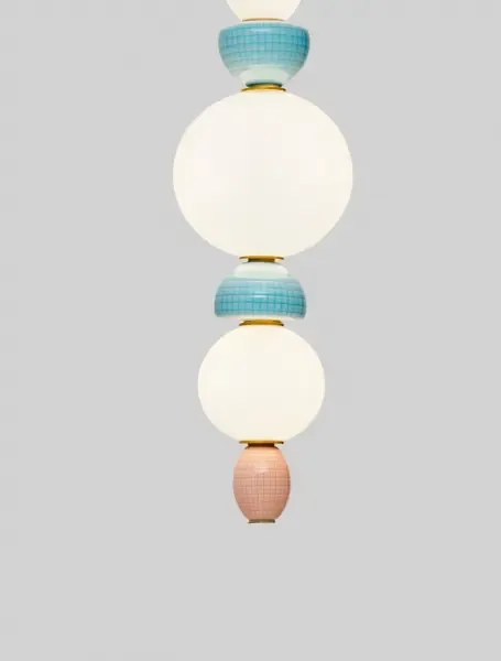 LED zlato-oranžovo-modré moderní svítidlo Obří