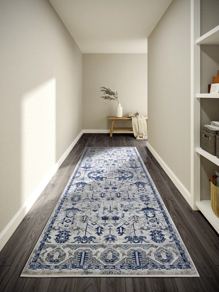 Behúň Villeroy & Boch 106121 Cream, Blue, 80x240, modrá, obývacia izba, Villeroy & Boch