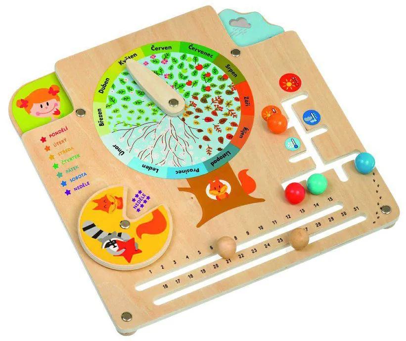 Lucy & Leo Dřevěná naučná hrací deska - kalendář přírody