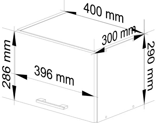 Horní kuchyňská skříňka OLIWIA W40 G1 bílá