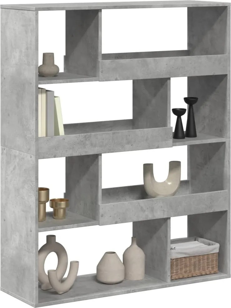 Knihovna betonově šedá 100 x 33 x 125,5 cm kompozitní dřevo 3309333