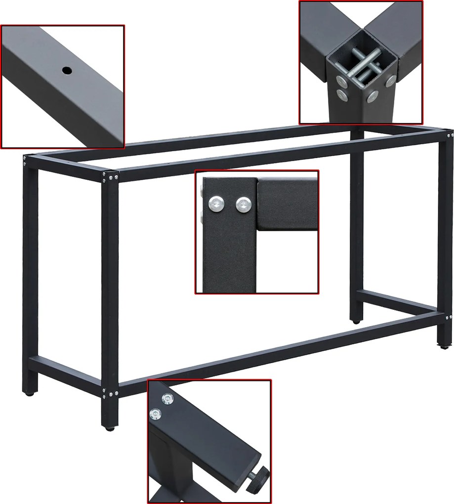 Pracovní stůl Wiltec – 150 × 50 × 80 cm, 250 kg, 83,5 cm (60585)