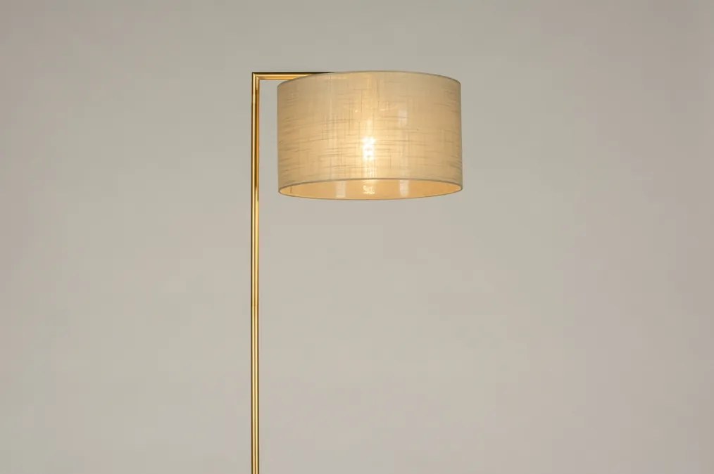 Stojací designová lampa Pallas Gold and Taupe