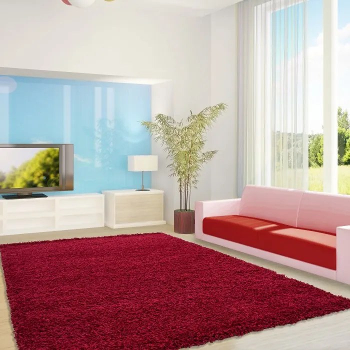 Vopi | Kusový koberec Life Shaggy 1500 red - 140 x 200 cm