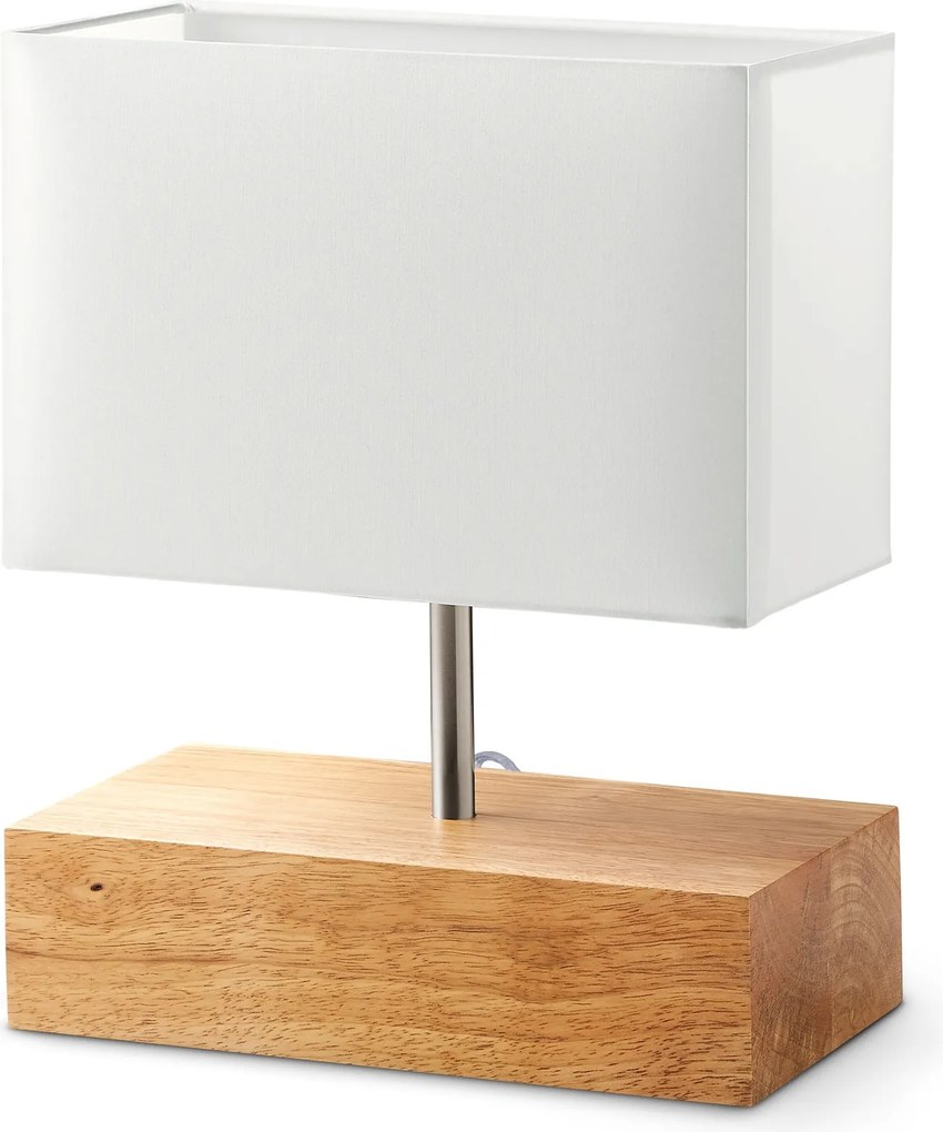 Stolní lampa s dřevěným podstavcem Eglo - barva: transparent