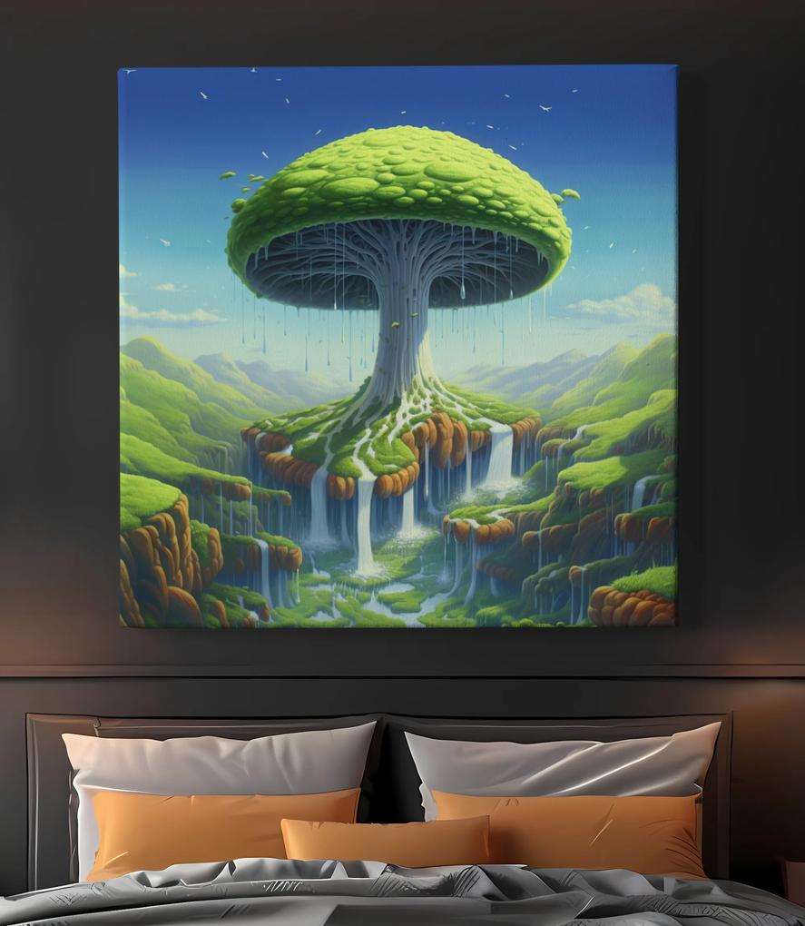 Obraz na plátně - Strom života velká houba FeelHappy.cz Velikost obrazu: 120 x 120 cm