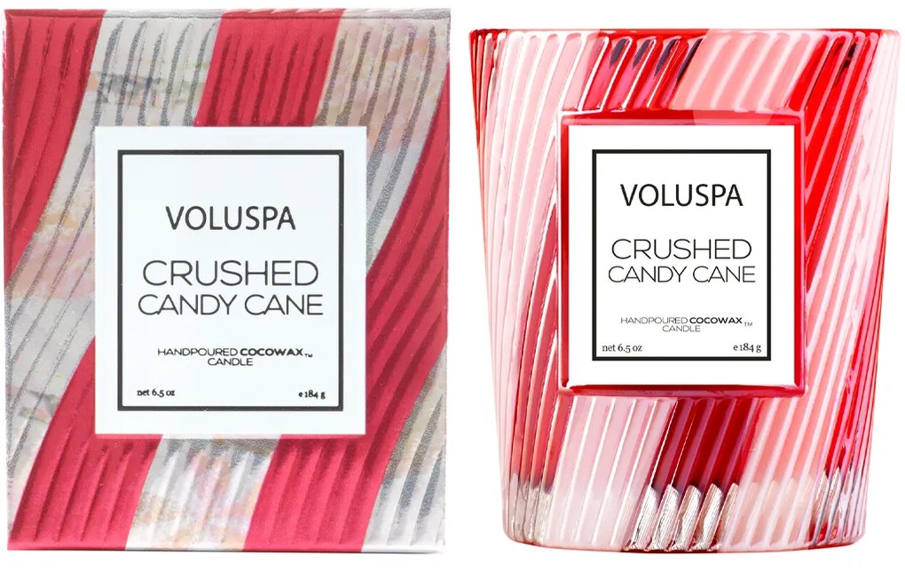 Voluspa – vonná svíčka Crushed Candy Cane (Peprmintové lízátko), 184 g