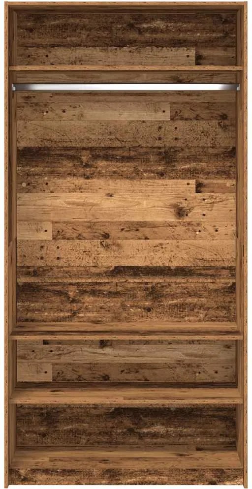 Šatní skříň old wood 100 x 50 x 200 cm kompozitní dřevo 3318624