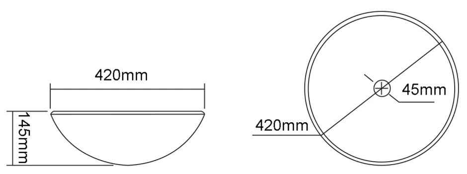 Sapho TOSEMI skleněné gravírované umyvadlo na desku Ø 42 cm, čirá TY153