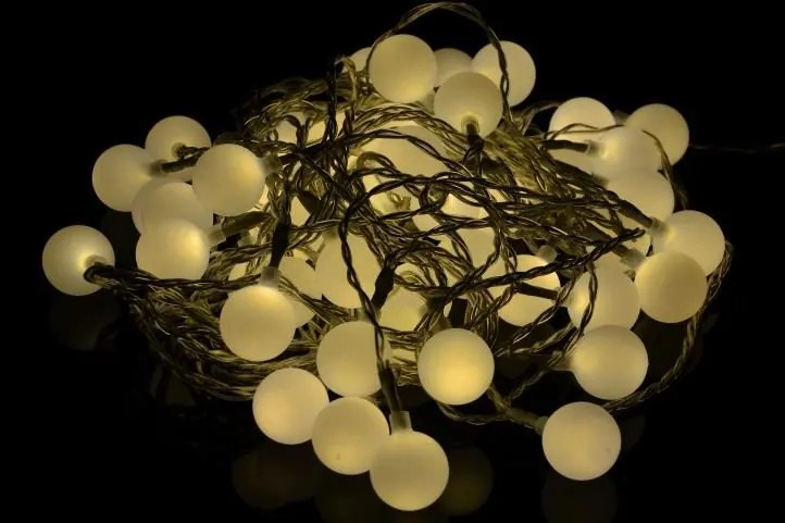 Zahradní párty osvětlení, venkovní 50 LED, teple bílá