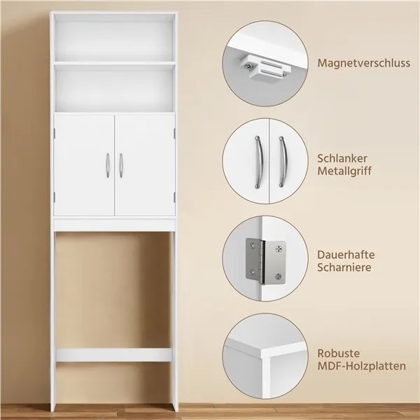 Koupelnová skříňka Yaheetech – bílá (257184194965)