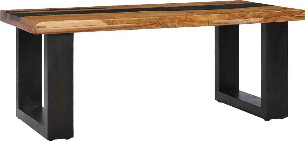 vidaXL Konferenční stolek 100 x 50 x 40 cm masivní teak a lávový kámen [281645]