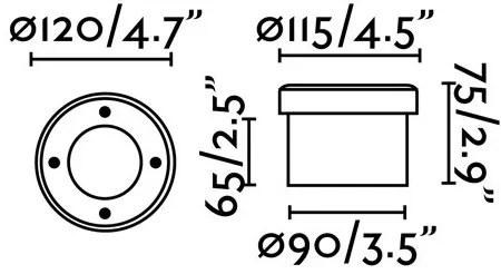 FARO 71495 - LED Venkovní nájezdové svítidlo LIO 1xGX53/6W/230V IK08 IP67