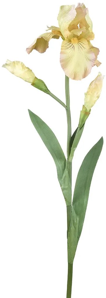 Dekorace umělý žlutý kosatec Iris Pale - 81 cm