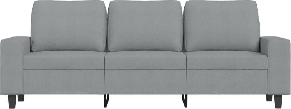 3místná pohovka s podnožkou světle šedá 180 cm textil 3201151