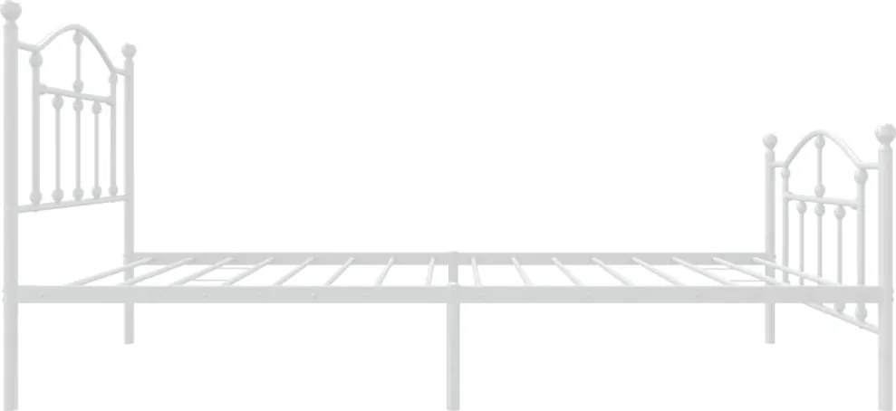 vidaXL Kovový rám postele s hlavovým a nožním čelem 90 x 200 cm [353499] Barva: Černá