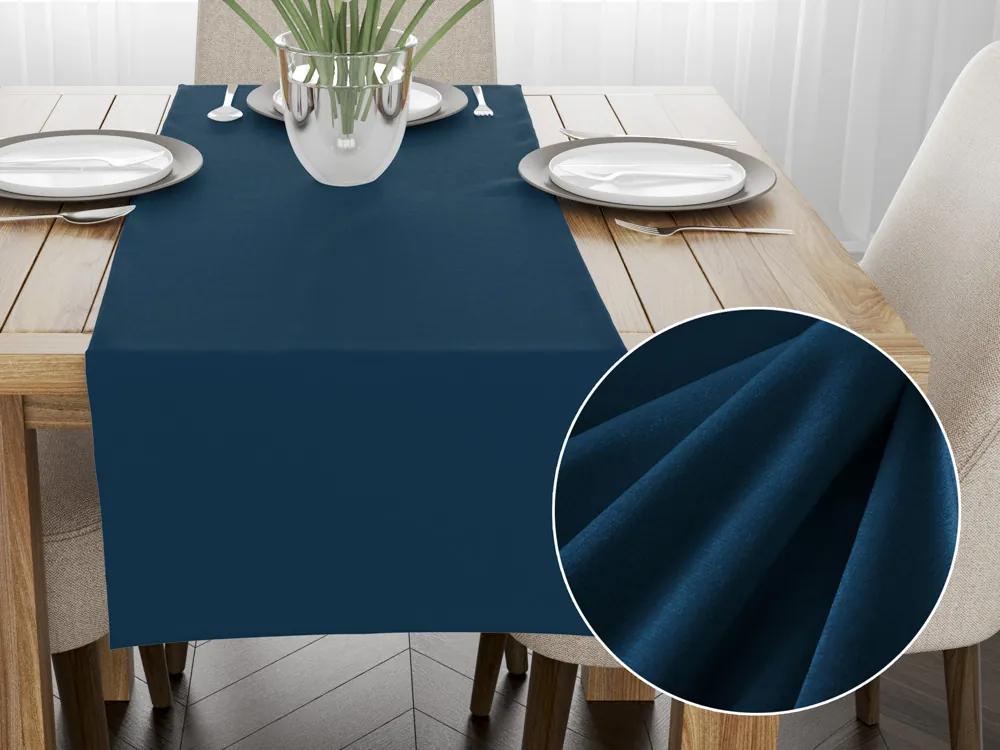 Biante Sametový běhoun na stůl Velvet Premium SVP-001 Petrolejově modrý 45x140 cm