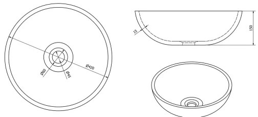 Sapho - Umyvadlo na desku PRIORI pr. 42 cm keramika/zelená